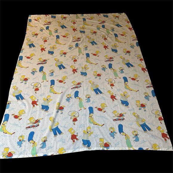 Bedding | Vintage 199 The Simpsons Twin Flat Bed Sheet Original | Poshmark